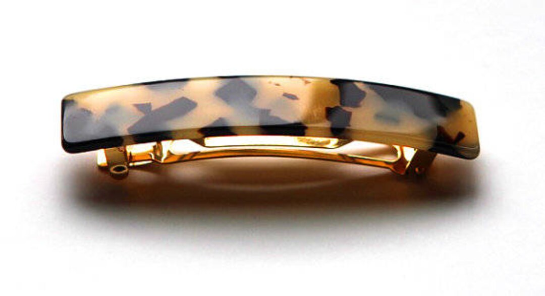 French Handmade Barrettes Celluloid Tortoise Shell 3 Inches Medium ...