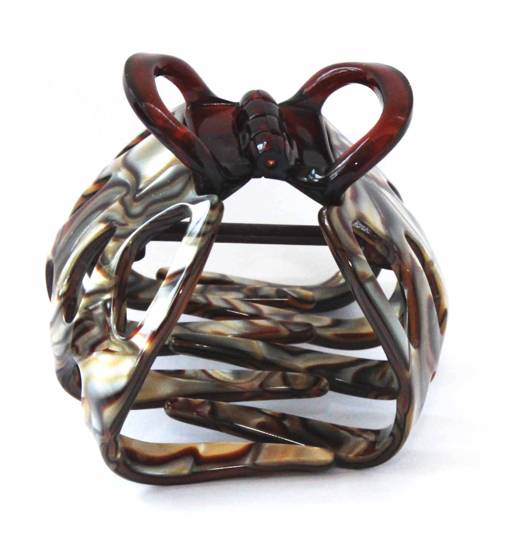 French Hand-made Hair Claw Couture Tortoise Octopus Jaw Onyx - Etsy