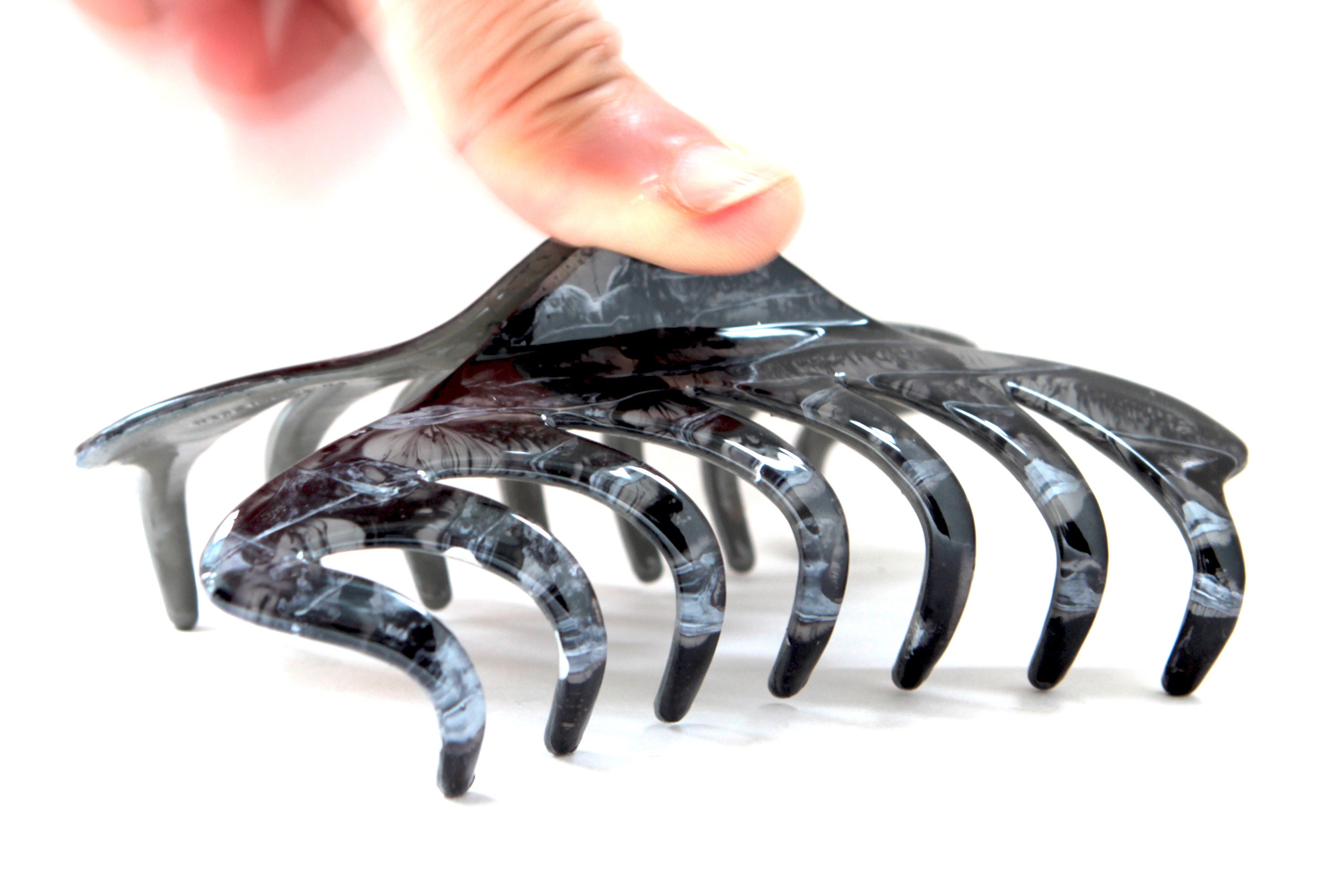 New French Marbleized Twisted Teeth Jaw Clip beautiful Girls - Etsy