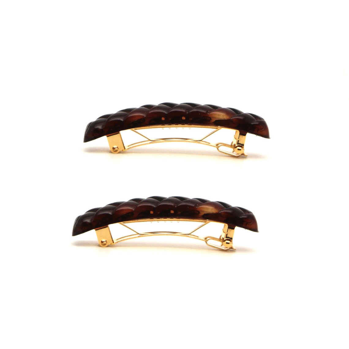 Set of 2 French Handmade Mini Hair Barrette Knot Pattern High Quality ...