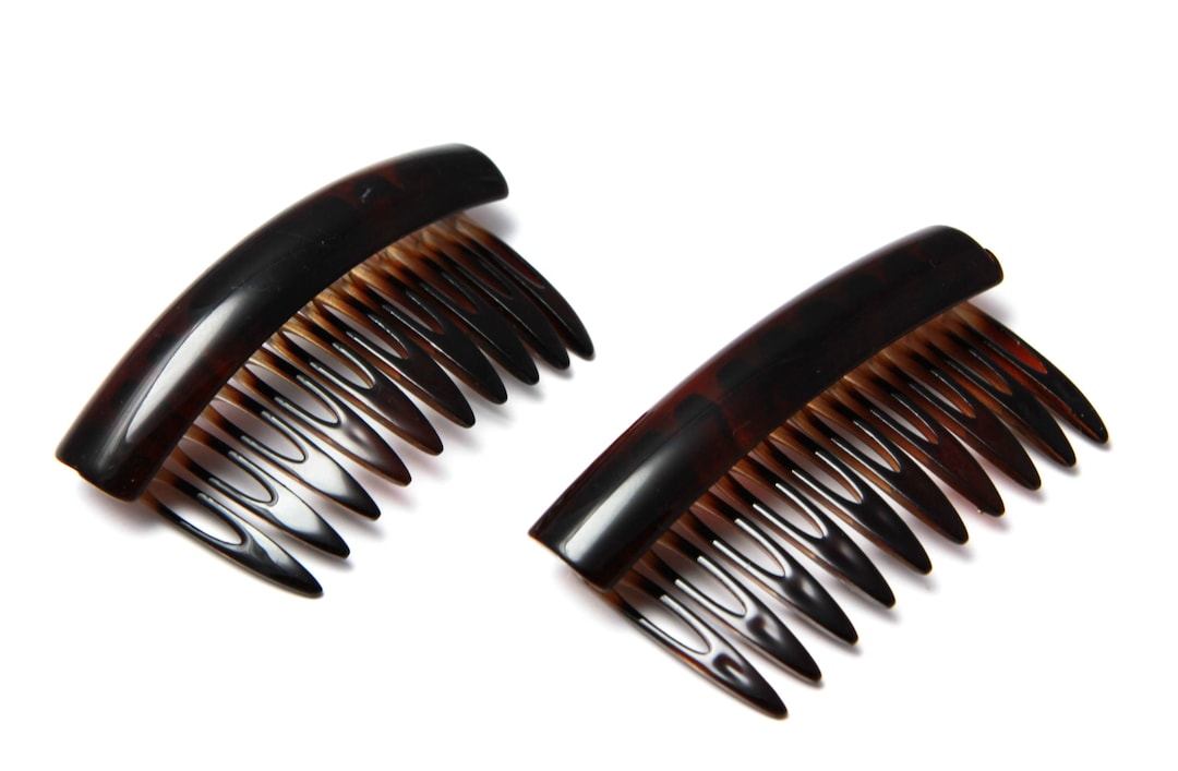 Set of 2 French Hair Combs Made of High Quality Celluloid Acetate ...