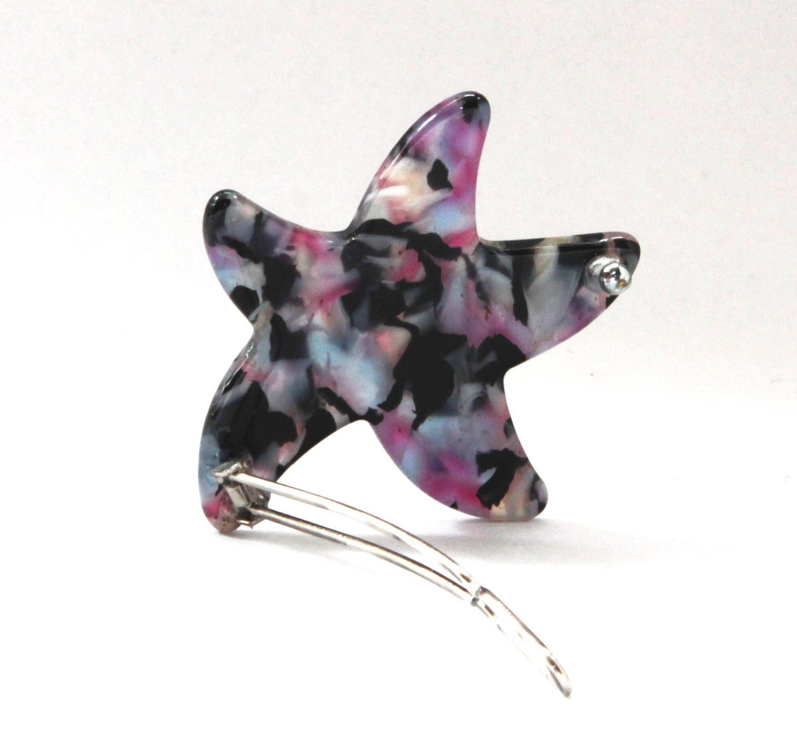 New Collections French Handmade Small Snap on Hair Pins Cellulose ...