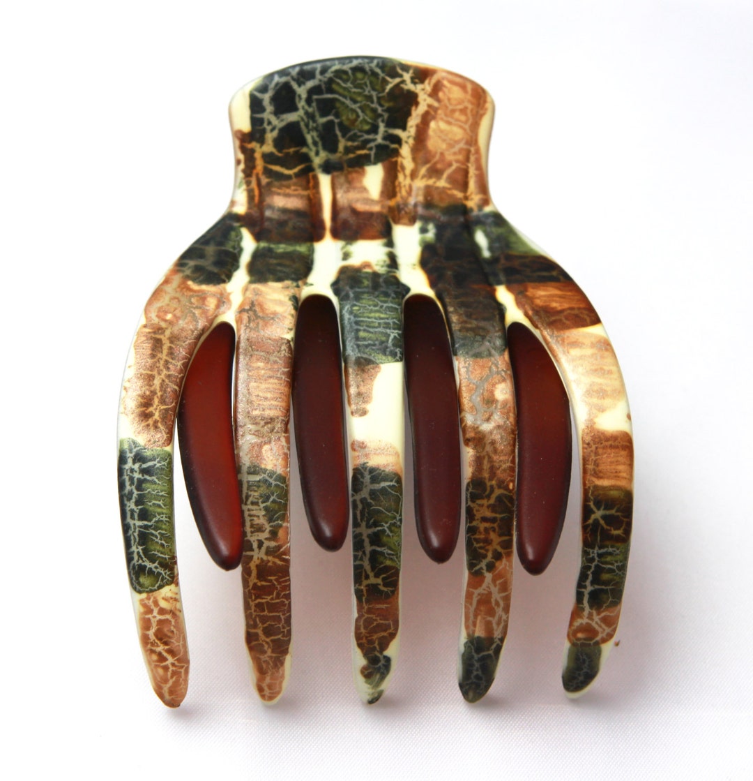 French Hand Painted Tortoise Shell Hair Jaw Clip - Size 3 Inches Q06 - Etsy