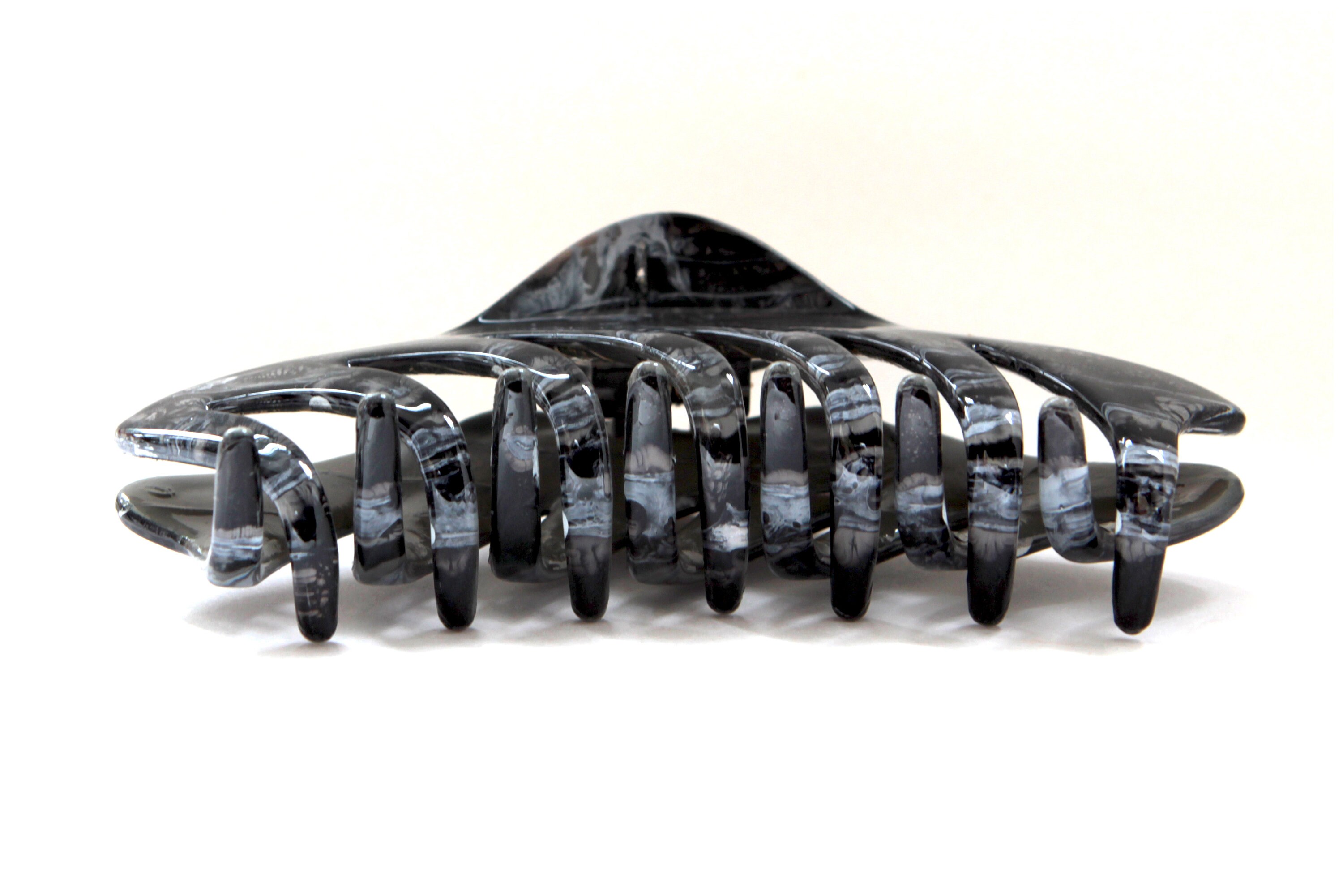 New French Marbleized Twisted Teeth Jaw Clip beautiful Girls - Etsy