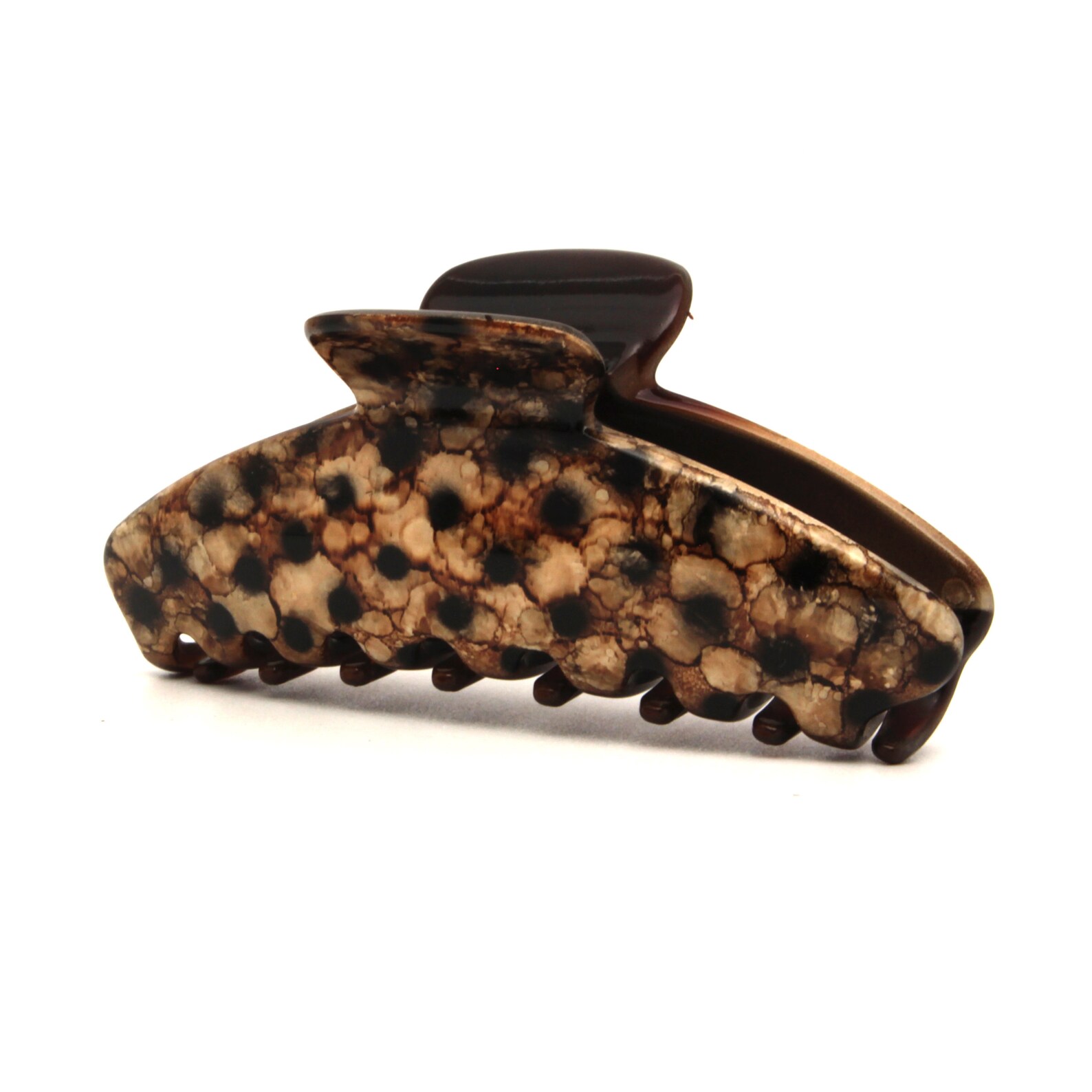 New French Animal Print Hand-painted Jaw Claw Clip Black | Etsy