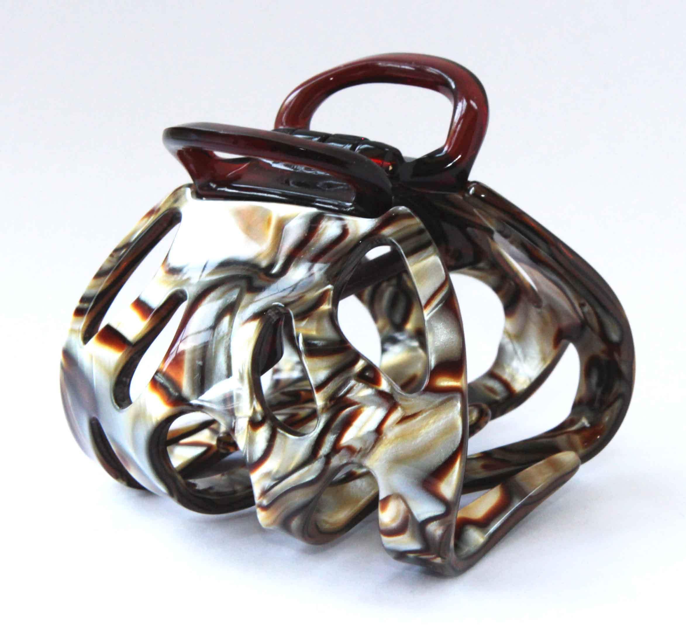 French Hand-made Hair Claw Couture Tortoise Octopus Jaw Onyx - Etsy