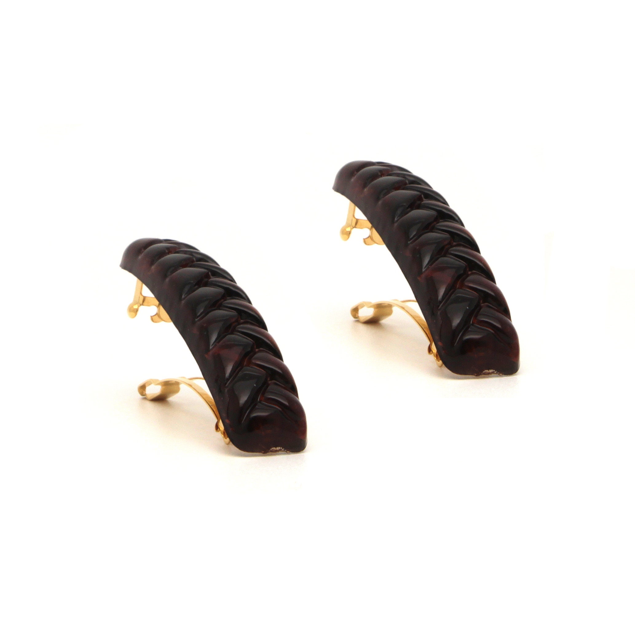 Set of 2 French Handmade Mini Hair Barrette Knot Pattern High Quality ...