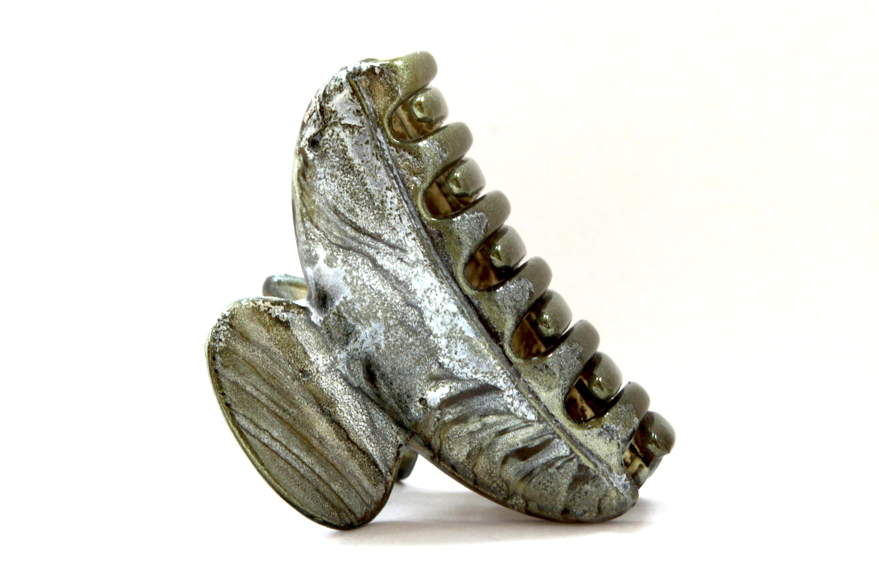 New Hand-painted Metallic Jaw Clip Made in France Compact Design With ...