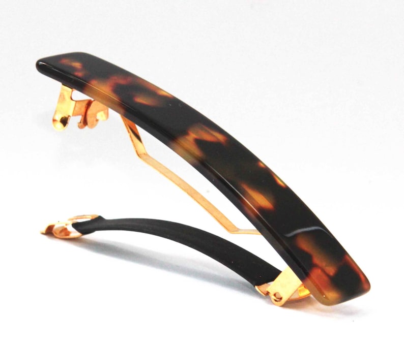 French Handmade Barrettes Celluloid Tortoise Shell 3 Inches Medium ...