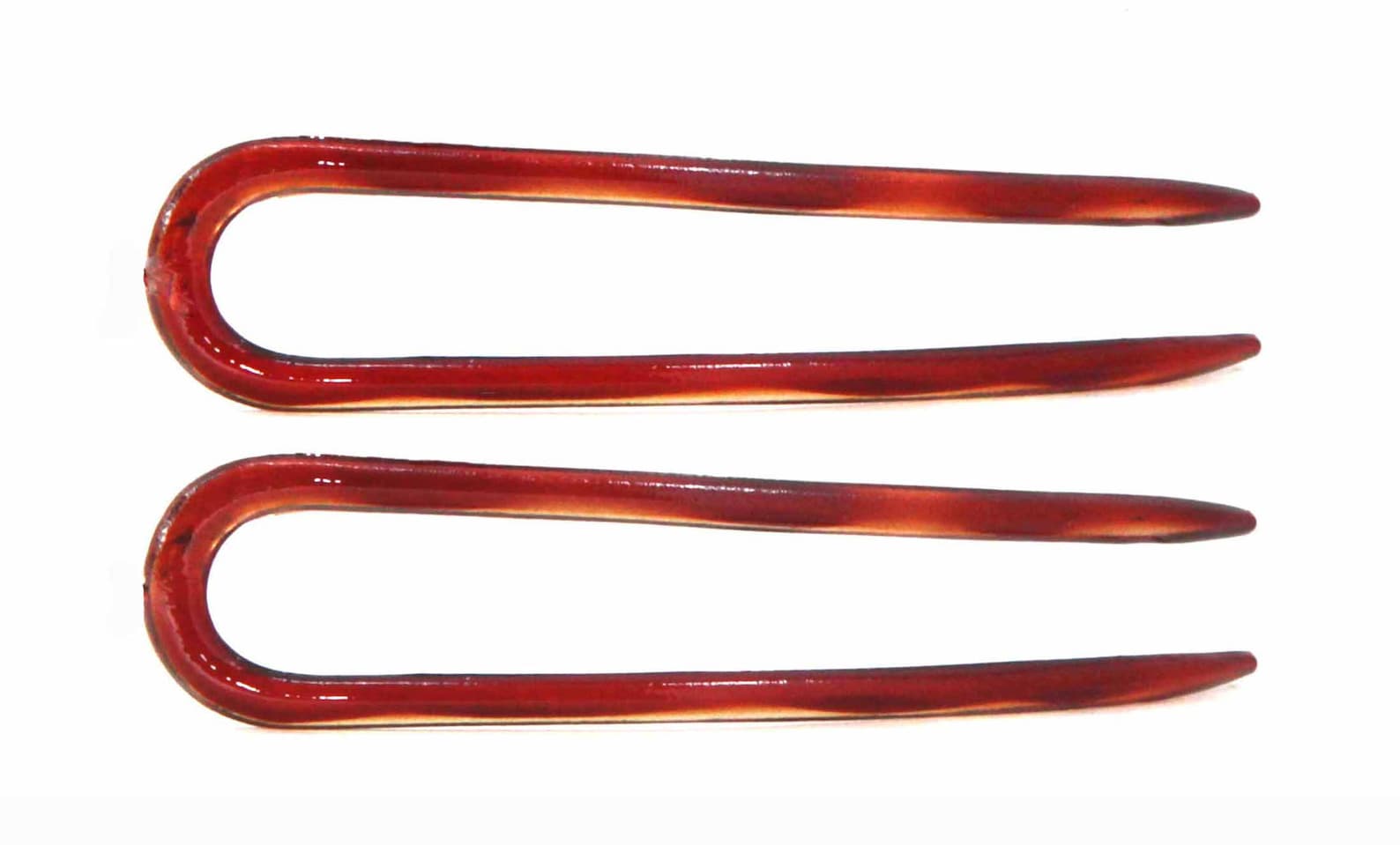 Set of 2 French Curve Hair U Pins Made of High Quality Celluloid ...