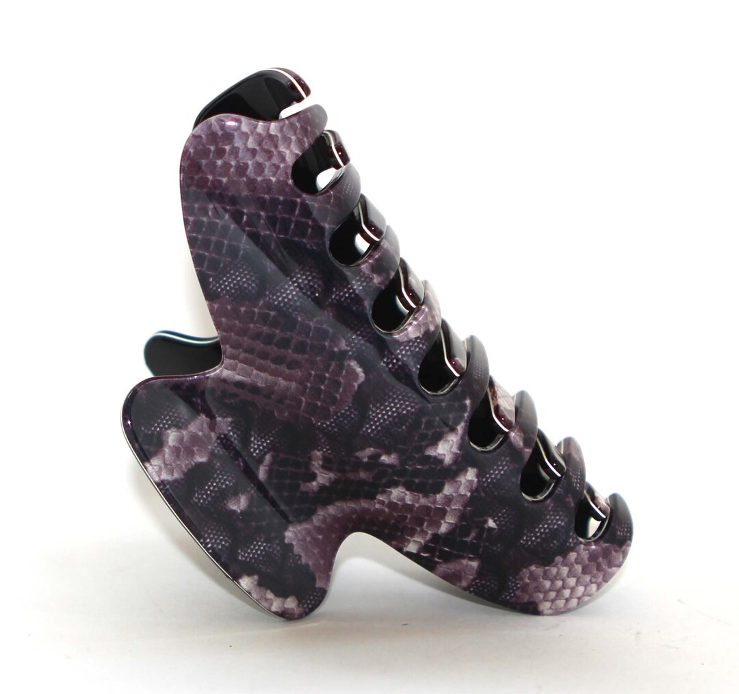 New Snake Print Jaw Clip Hand-made Collections French Strong & Sturdy ...
