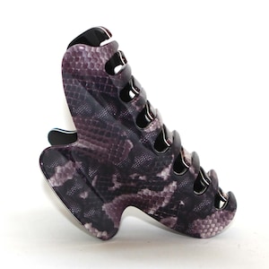 New Snake Print Jaw Clip Hand-made Collections French Strong & Sturdy ...