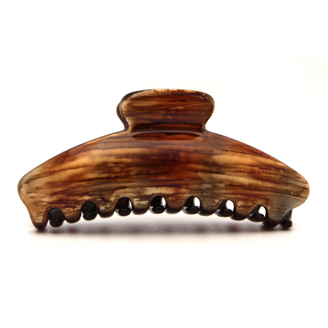 40% OFF **SALE** Elegant Wood Grain Hair Claw | French Clip | No Metal ...