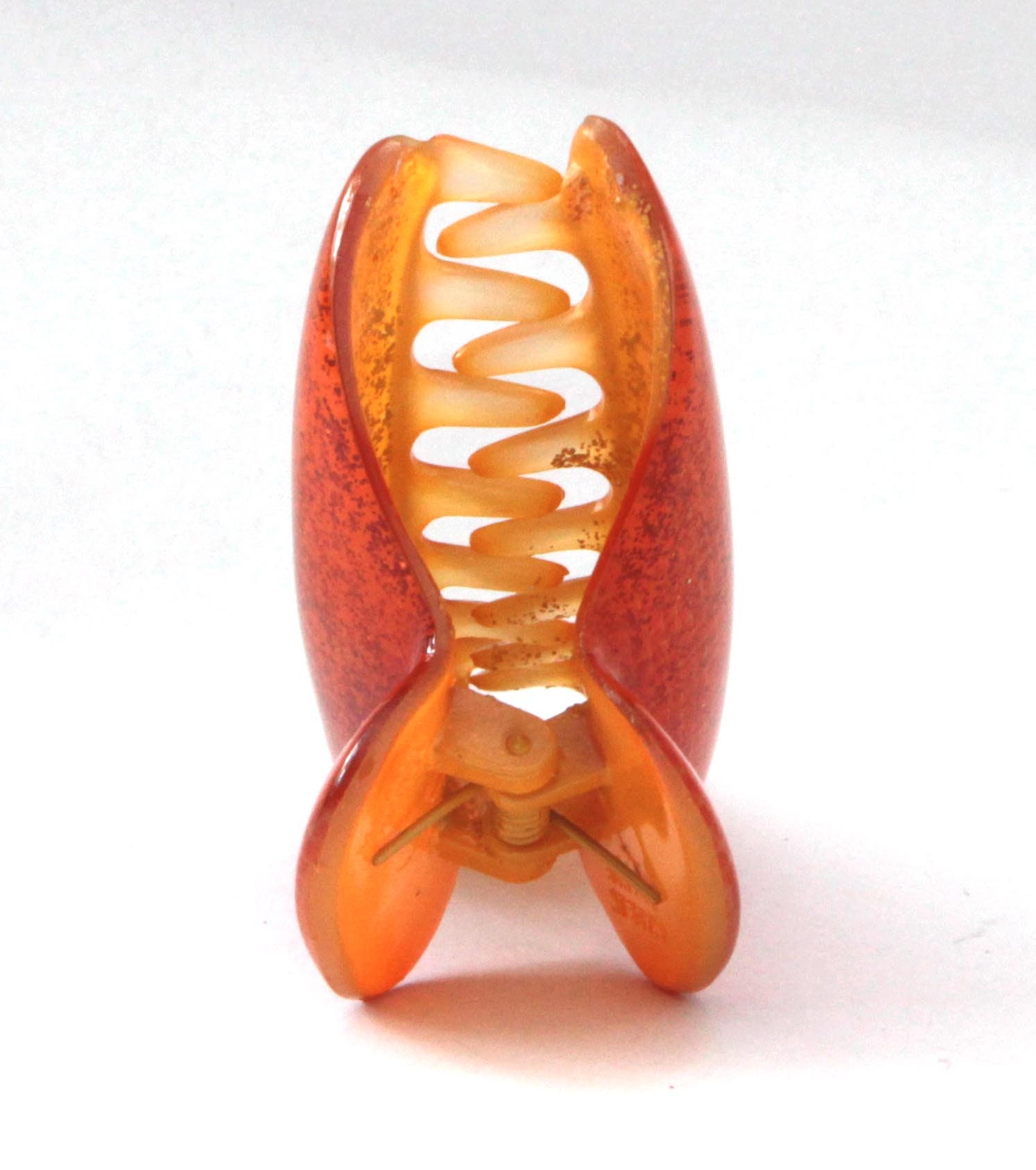 New French Collections Orange Tortoise Shell Hair Claw Clips for Women ...