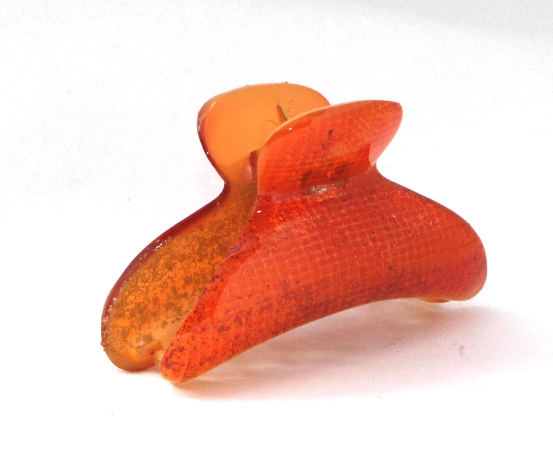 New French Collections Orange Tortoise Shell Hair Claw Clips for Women ...