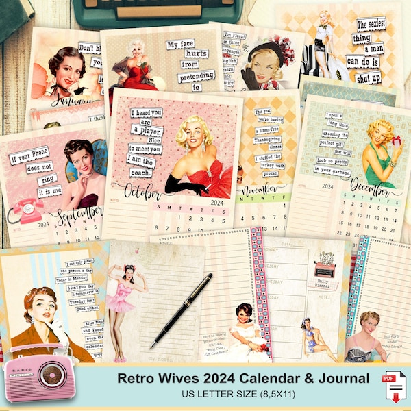 Retro Calendar - Etsy