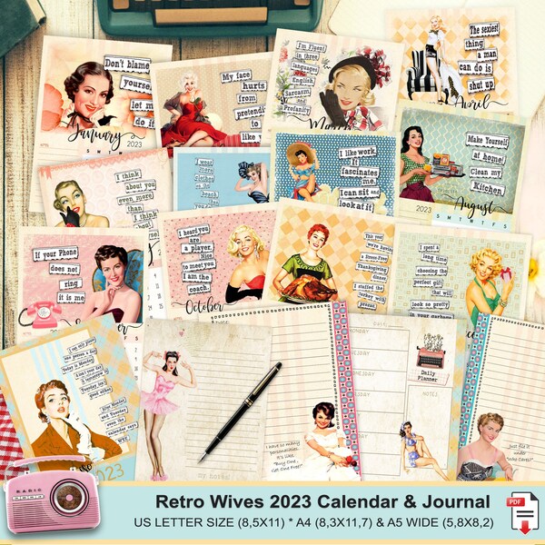 Retro Calendar - Etsy