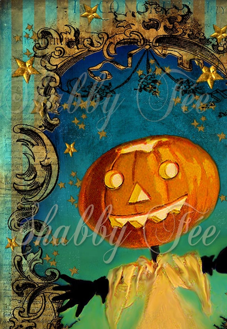 Halloween Digital Download Digital Collage Sheet Greeting | Etsy