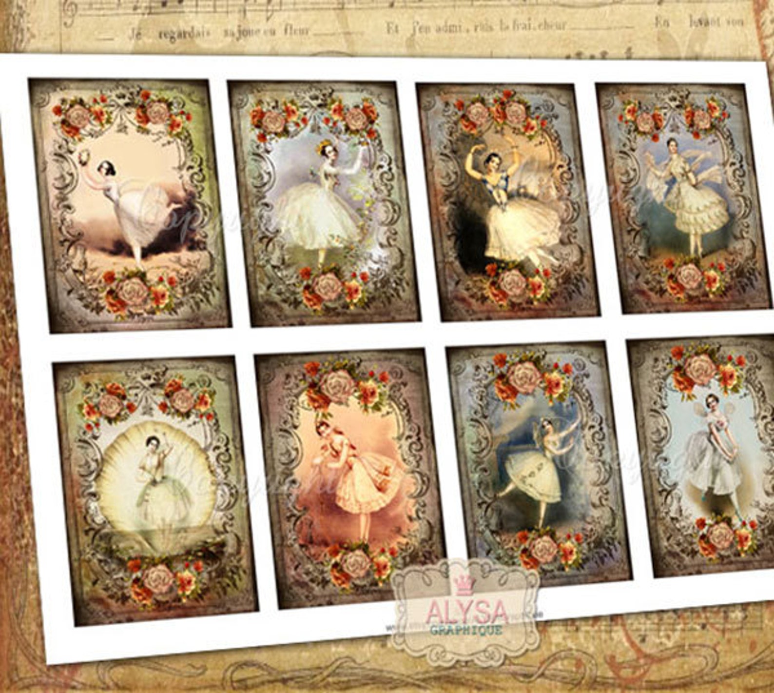 DANCE WITH ME Printable Download Digital Collage Sheet - Etsy