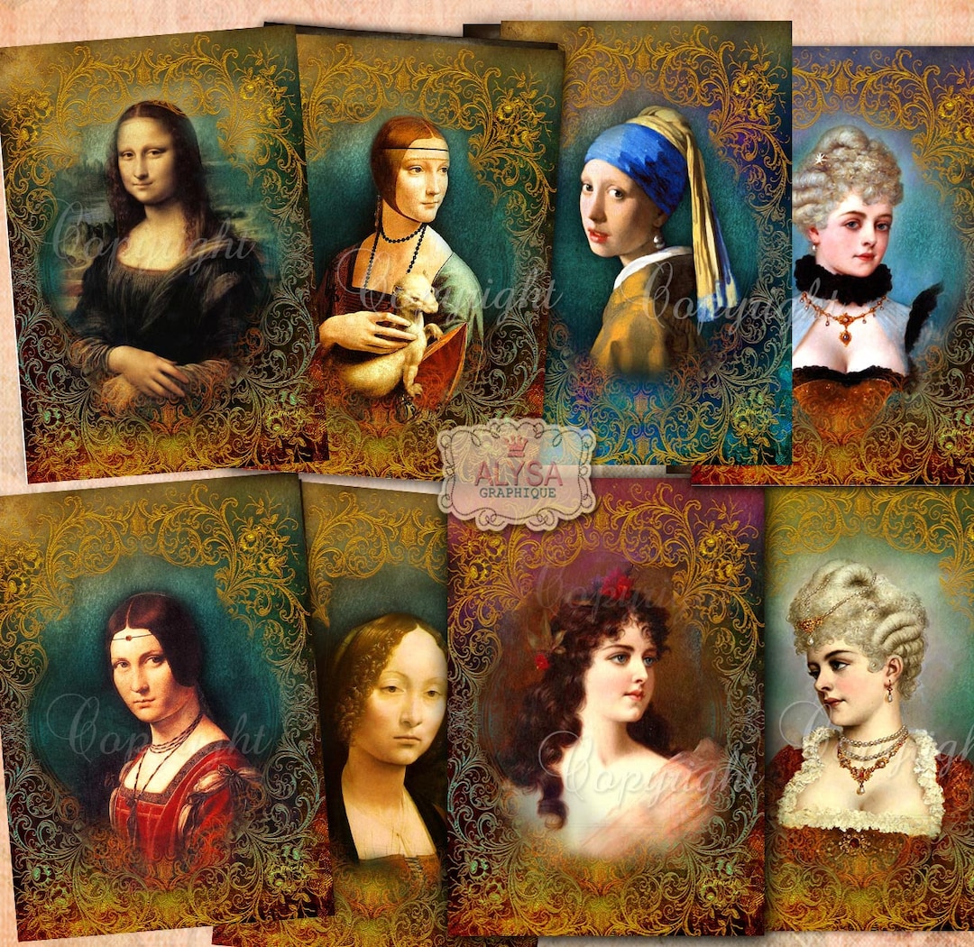 Renaissance - Digital Download Art, Digital Collage Sheet, Scrapbook ...