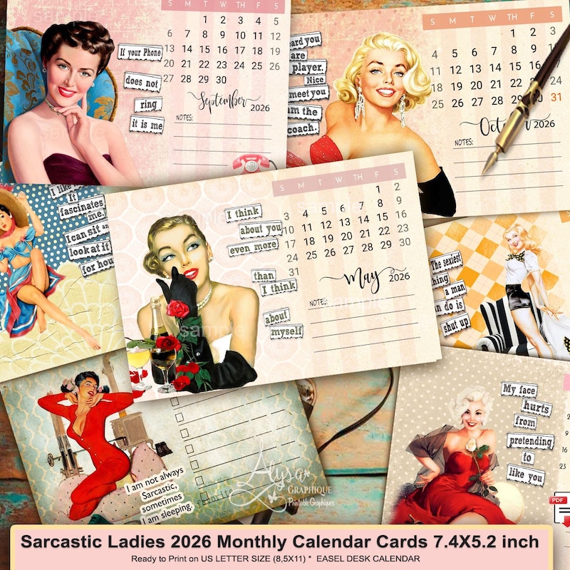 2026 Pin up Calendar - Etsy