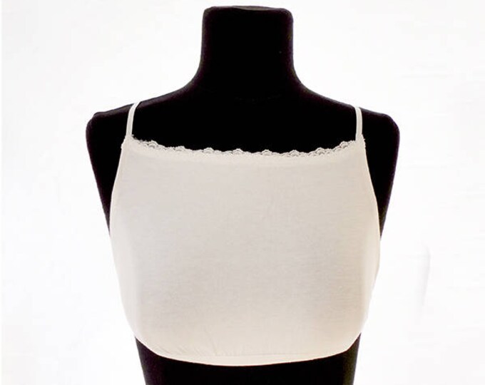 Plus Size Bralette ,high Cut Model , Modest Bralette, Modesty Panel, XL ...