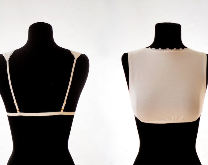 Plus Size Bralette ,high Cut Model , Modest Bralette, Modesty Panel, XL ...