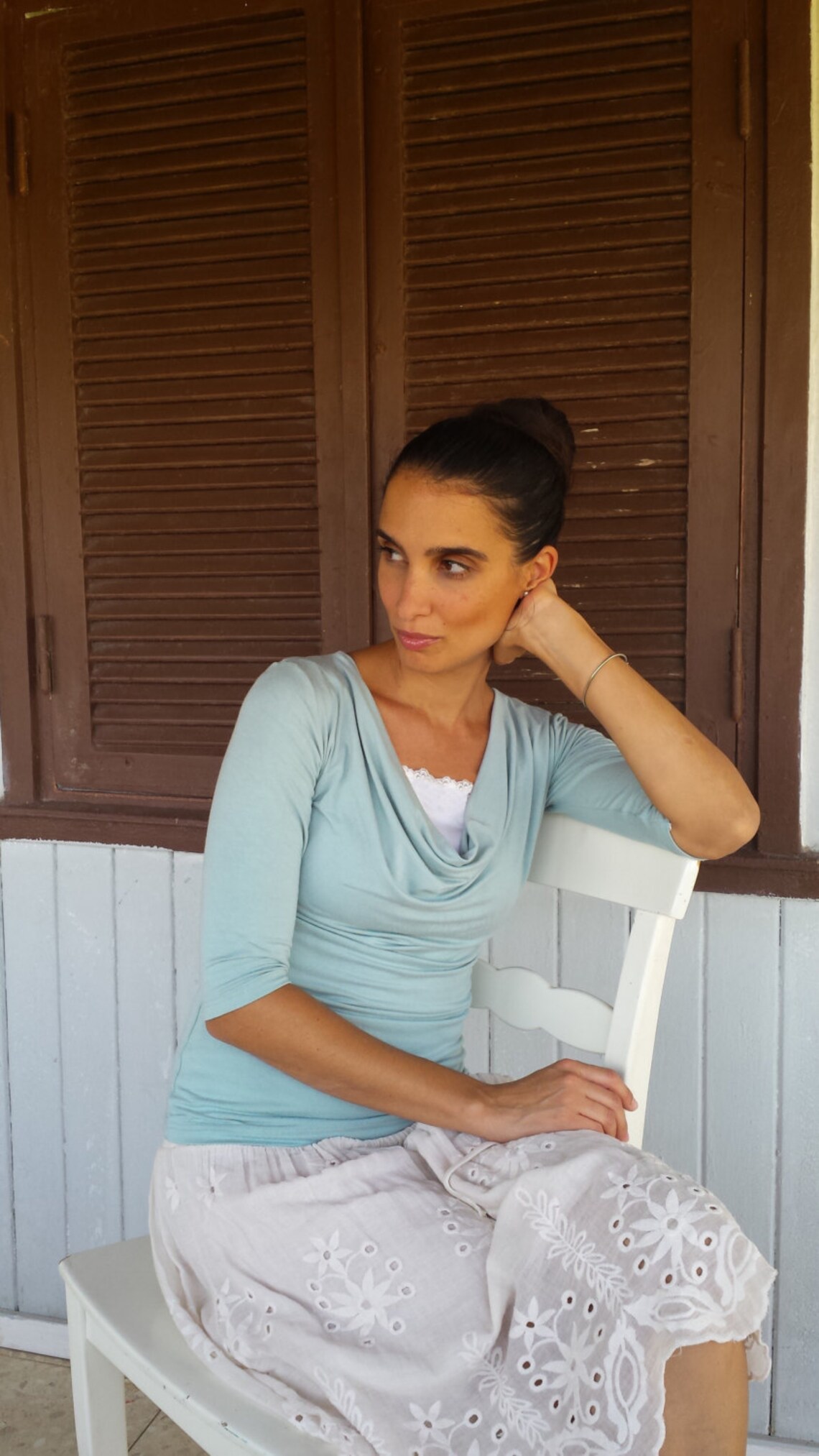 Cleavage Cover ,low Cut Model, Breastfeeding Bralette , Modest Clothing ...