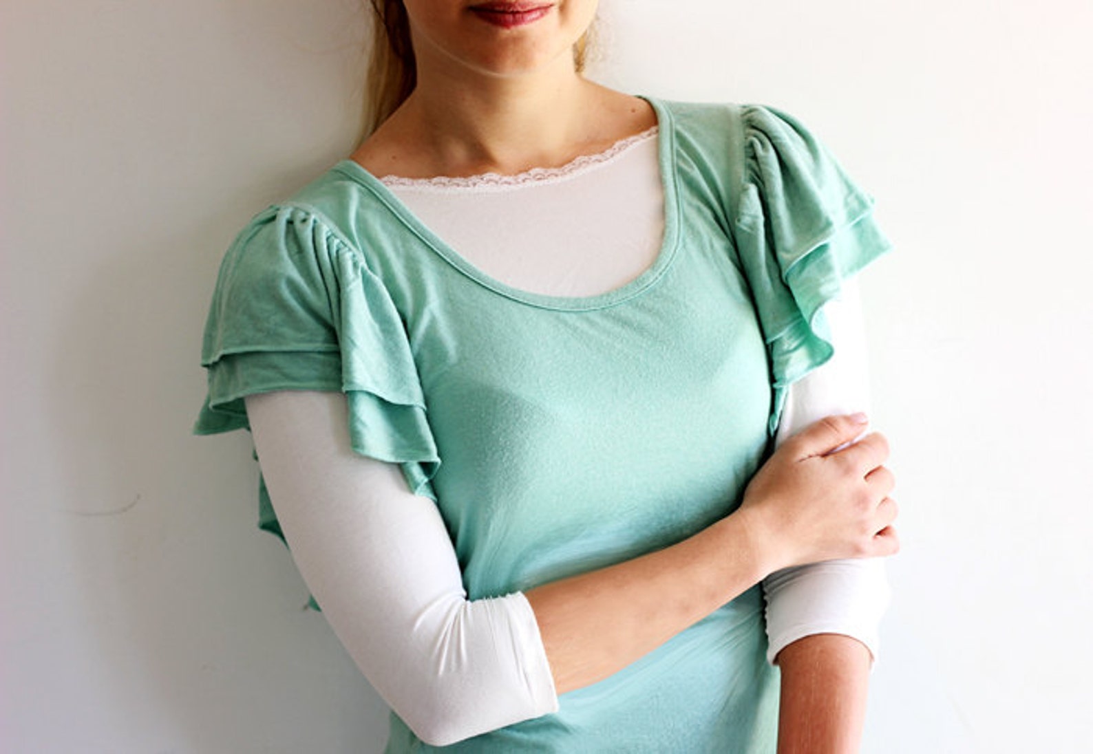 Black Crop Top Modest Clothing Modesty Panel Modest - Etsy