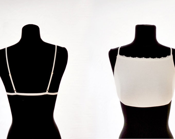 Bralette, Low Cut Model , Cami Bra, Modest Bralette, Cleavage Cover ...