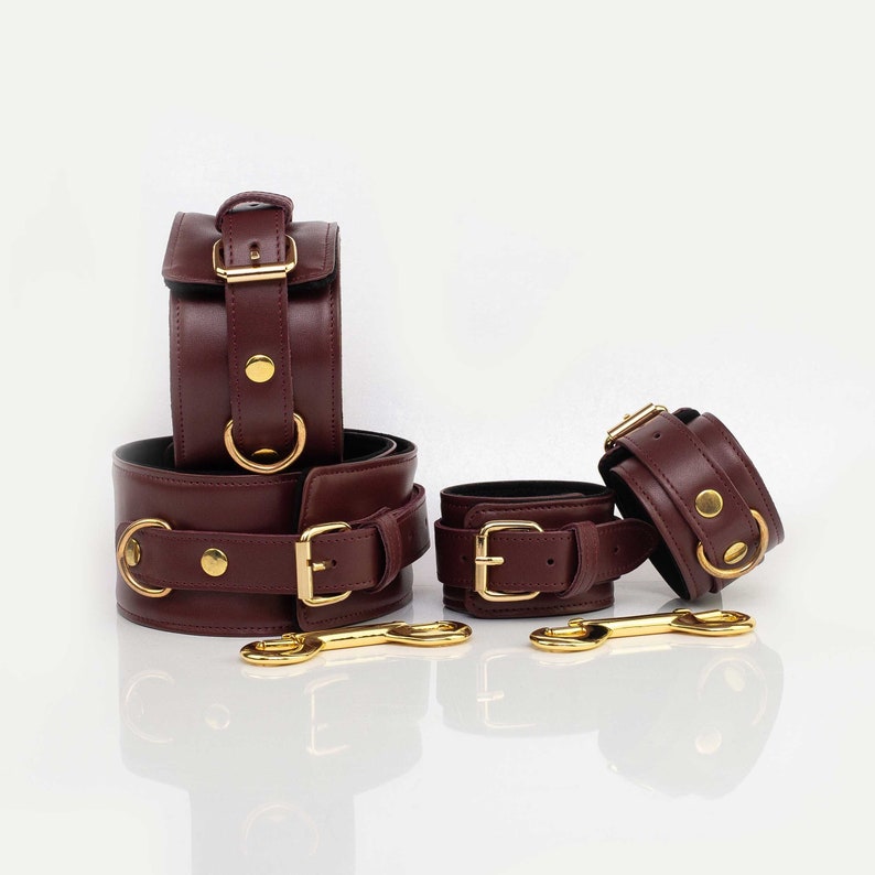 Bondage Restraint Set Handcuffs and Thigh Cuffs Locks With - Etsy Canada