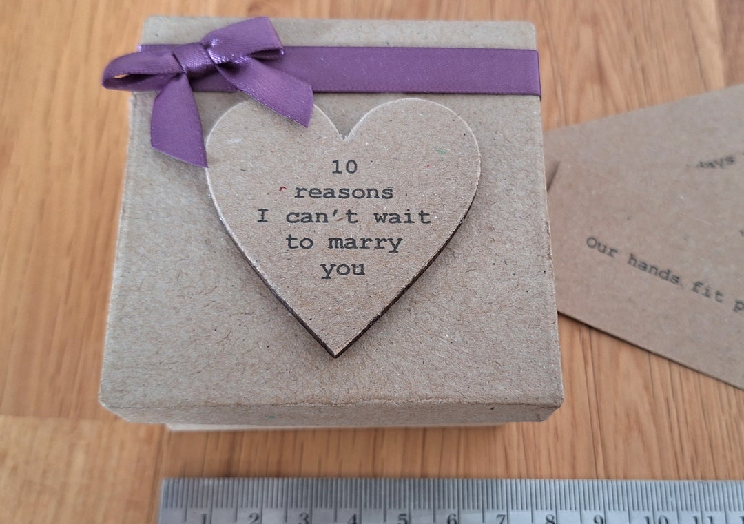 Personalised 10 Reasons I Can't Wait to Marry You Gift Box. Handmade ...