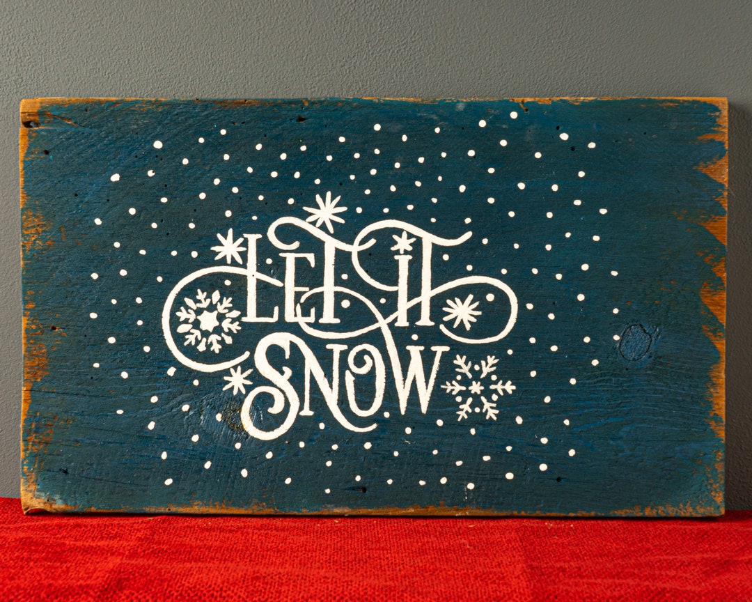 Barn Board Sign/hand Painted/barn Wood Painting/barn Wood Sign/let It ...