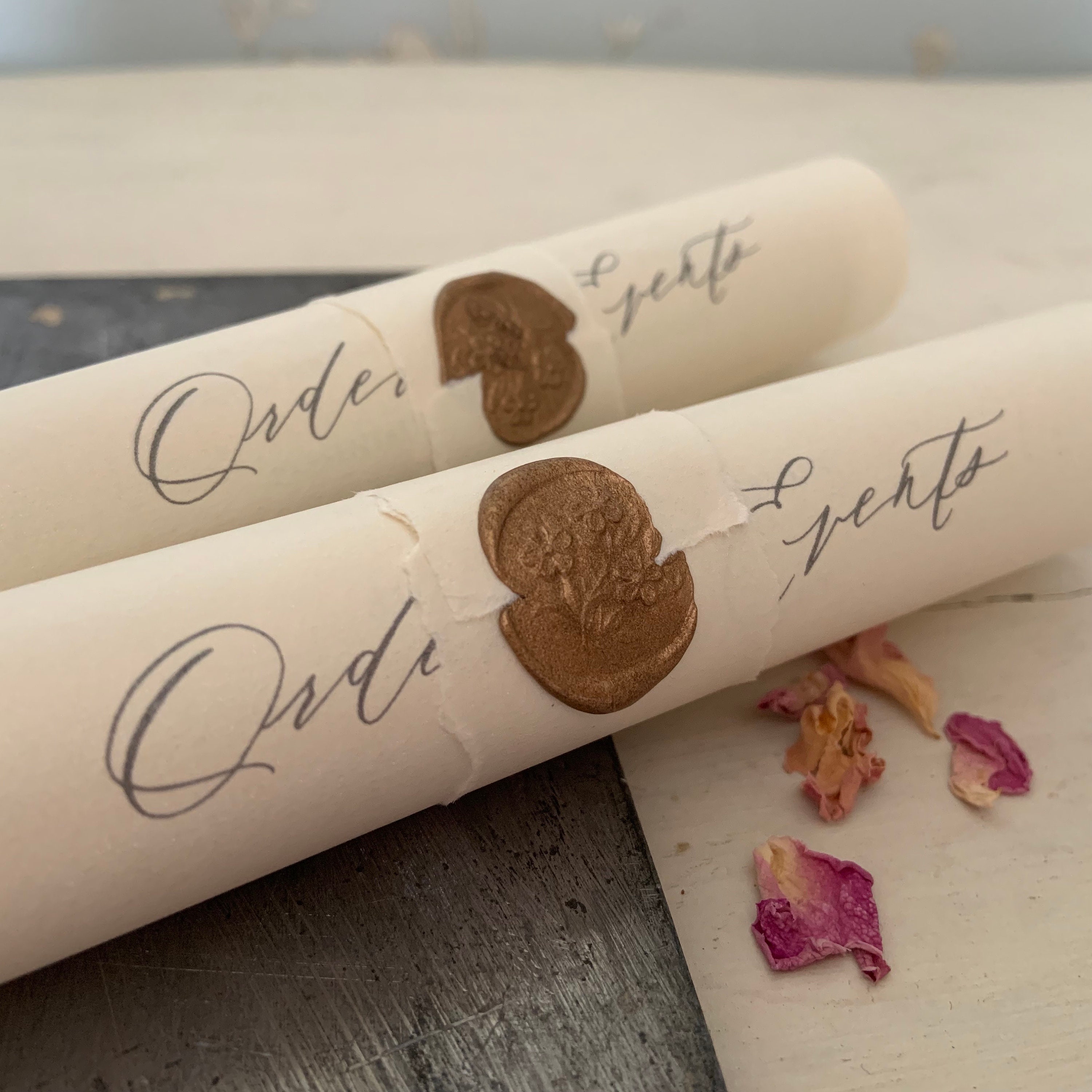 Wax Seal Scroll Order of Day Scroll Wedding Scroll Wax Seal | Etsy UK