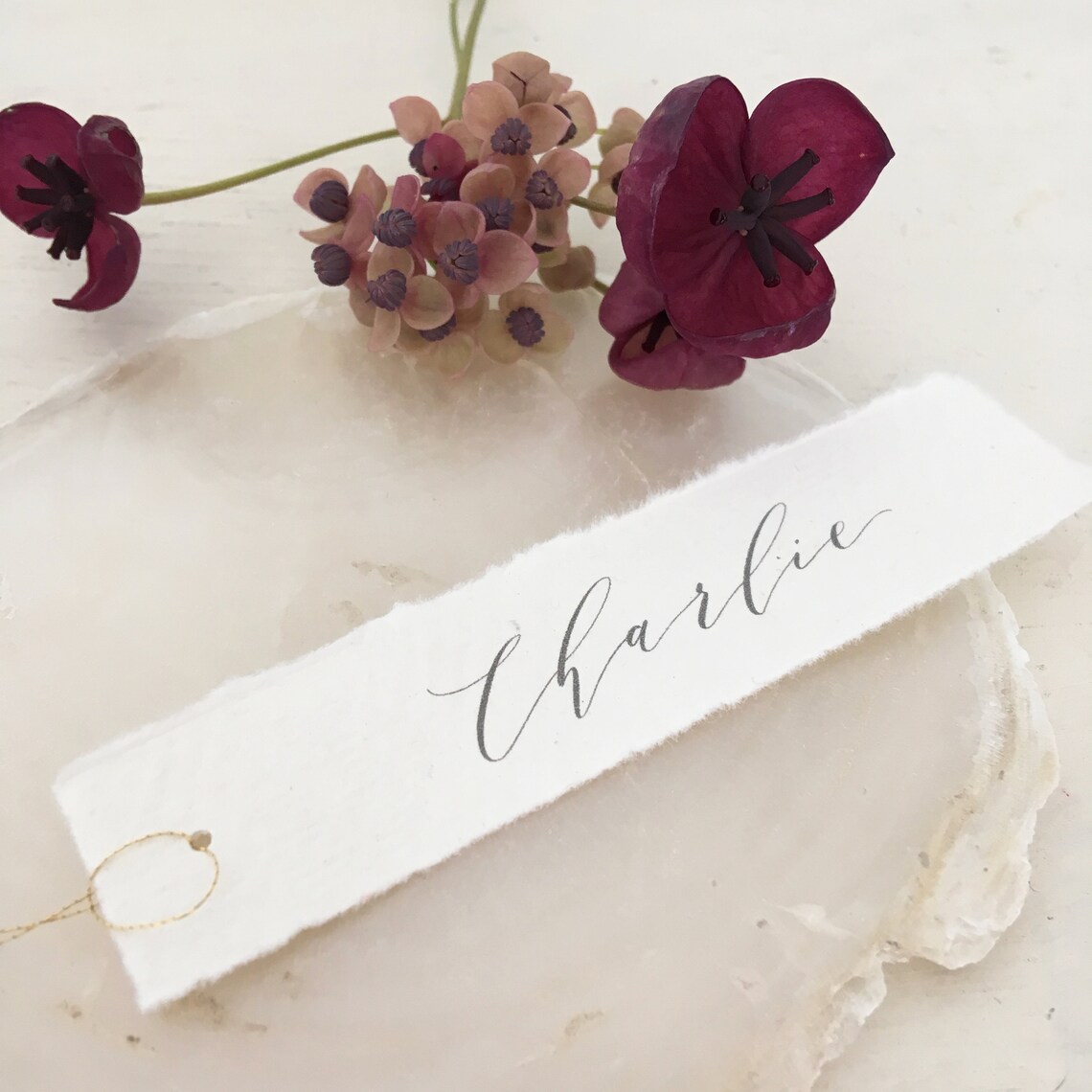 Handmade Paper Table Number Deckled Edge Table Number Hand - Etsy