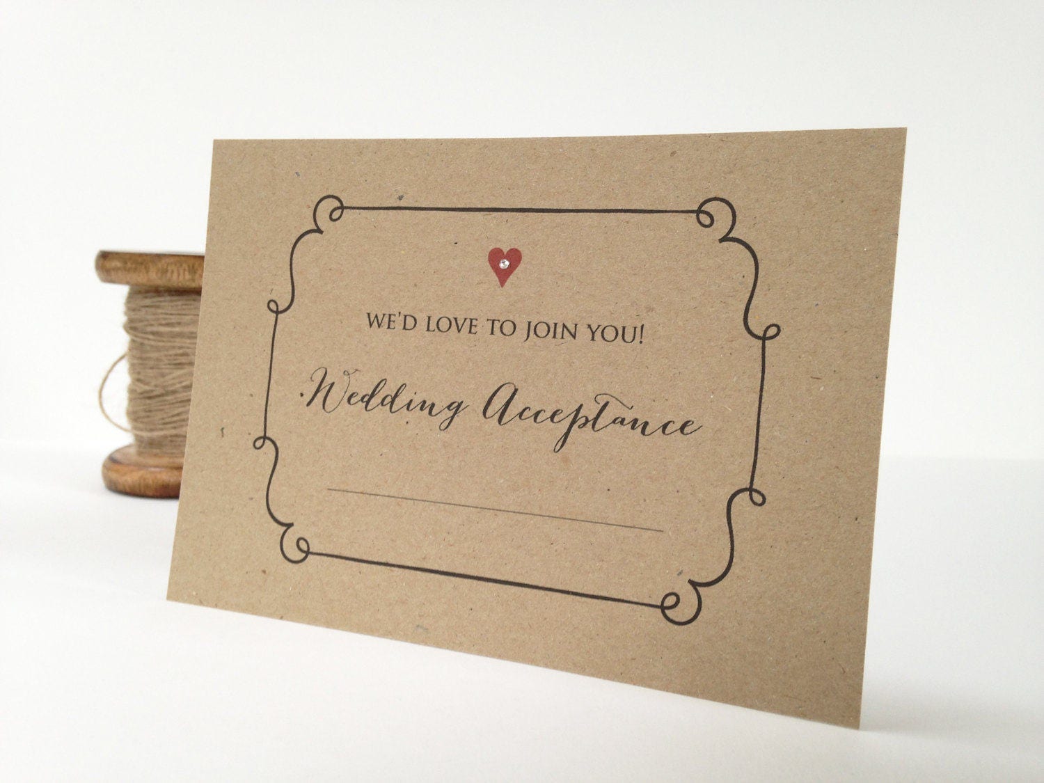 Wedding Acceptance Card Wedding Reply Card RSVP Card | Etsy