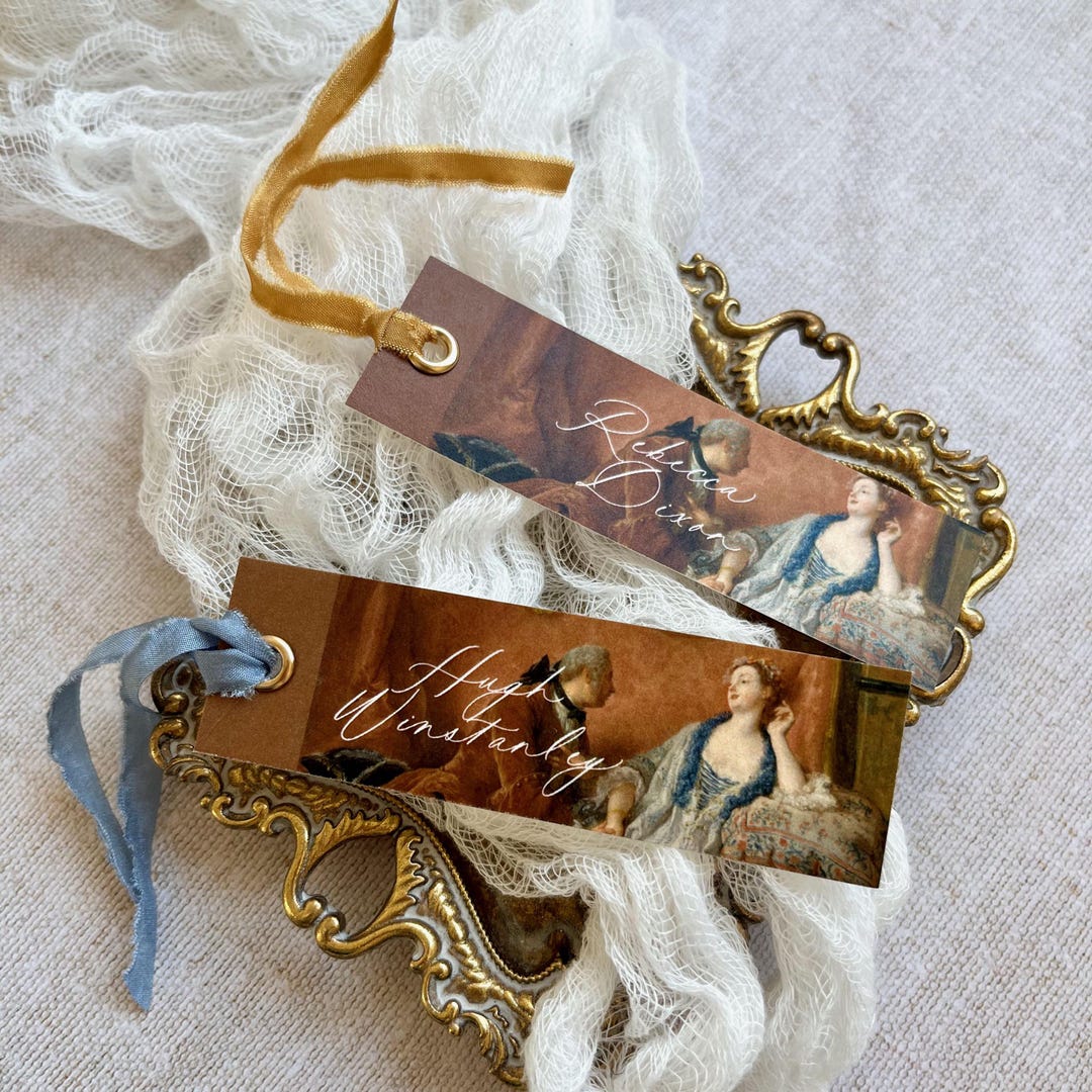 The Declaration Wedding Place Card, Rococo Name Card, Name Tag SAMPLE ...