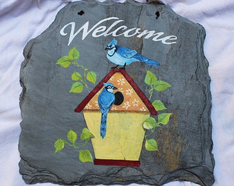 Birdhouse Welcome Sign - Etsy