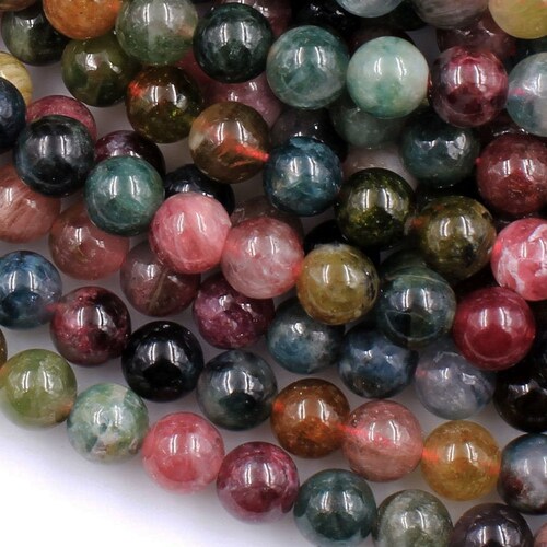 Natural Multicolor Tourmaline Round Beads 5mm 6mm 7mm - Etsy