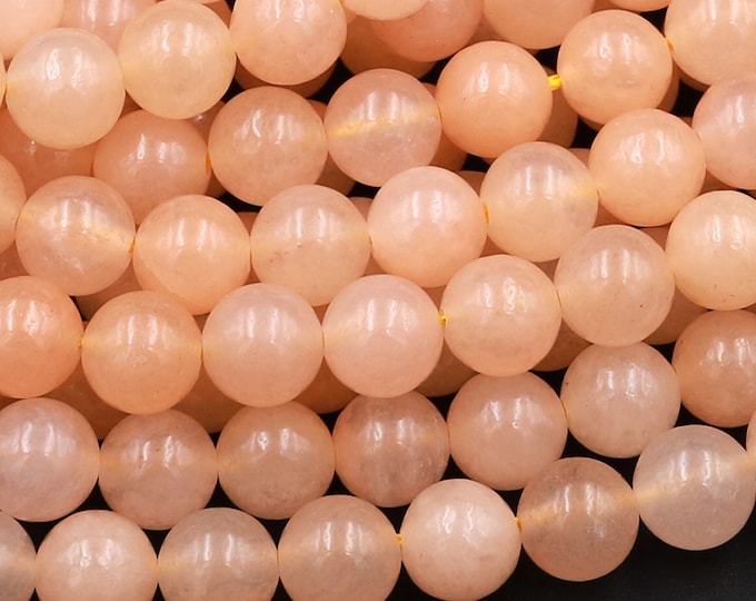Natural Peach Chalcedony Smooth Round Beads 6mm 8mm 10mm - Etsy