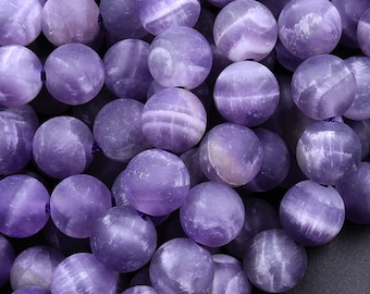 Amethyst Matte Round Beads 4mm 6mm 8mm 10mm 12mm 15.5 Strand - Etsy