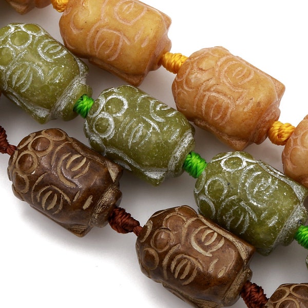 Carved Jade Bead - Etsy