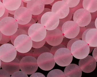 Rose Quartz Matte Round Beads 4mm 6mm 8mm 10mm 12mm 15.5 Strand - Etsy