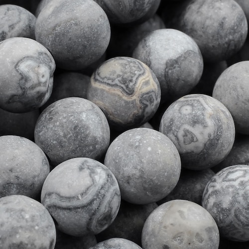 Matte Natural Fossil Jasper River Stone 4mm 6mm 8mm 10mm Round - Etsy