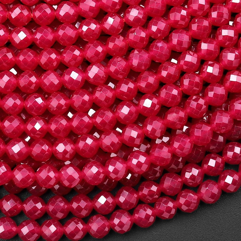 Ruby Cabochons Necklace - Etsy