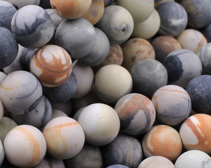 Matte Natural Fossil Jasper River Stone 4mm 6mm 8mm 10mm Round - Etsy
