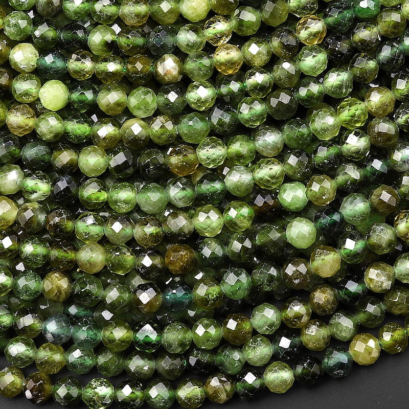 Green Tourmaline Aaa Bead - Etsy