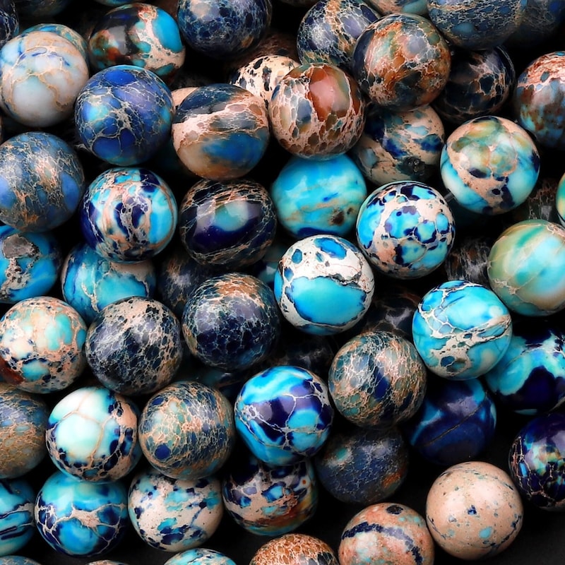 Blue Jasper Beads - Etsy