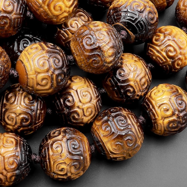 Hand Carved Beads - Etsy