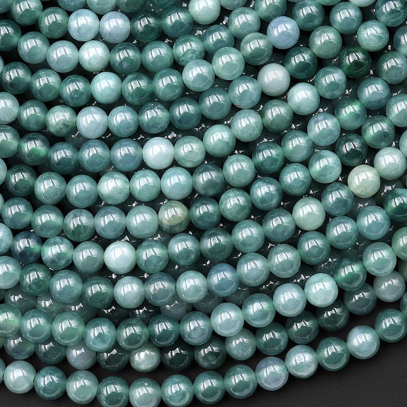 6mm Round Green Jade - Etsy